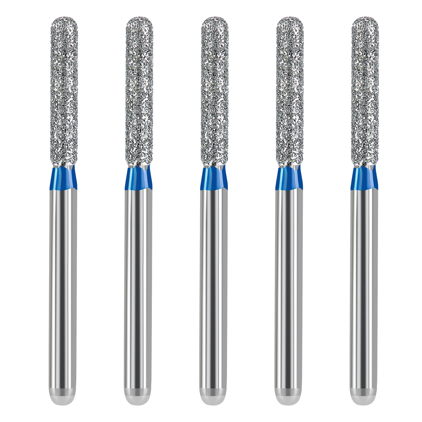 JMU Diamond Burs FG Medium Grit Round End Cylinder 5/Pk — JMU Dental